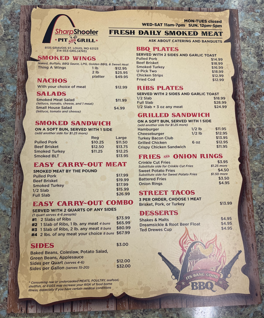 MENU - Bang Good BBQ St. Louis | Best BBQ in St. Louis, Barbecue Ribs ...